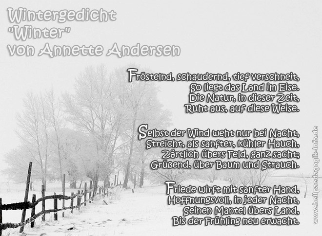 Wintergedicht: Winter