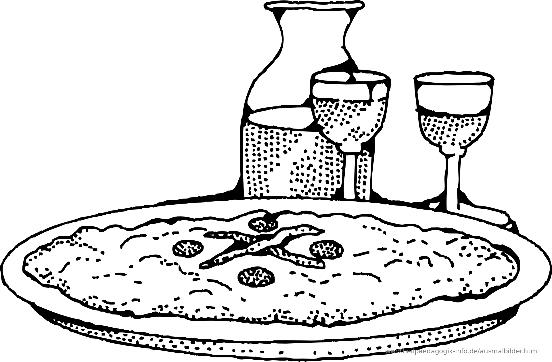 Ausmalbilder Essen und Trinken